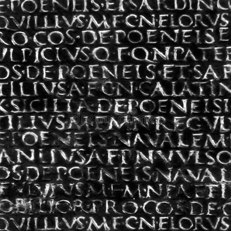 Antique Roman Typographic Pattern Stock Image - Image of letters, white ...