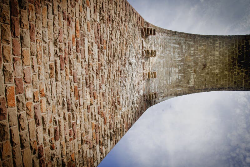 The Antique Romanesque Bridge. Stone Wall Stock Photo - Image of bridge ...