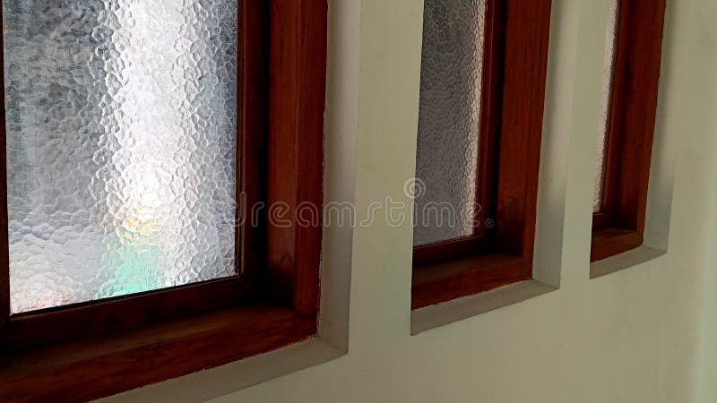 Antique Room Interior with Windows and Hanging Fan Stock Photo - Image ...