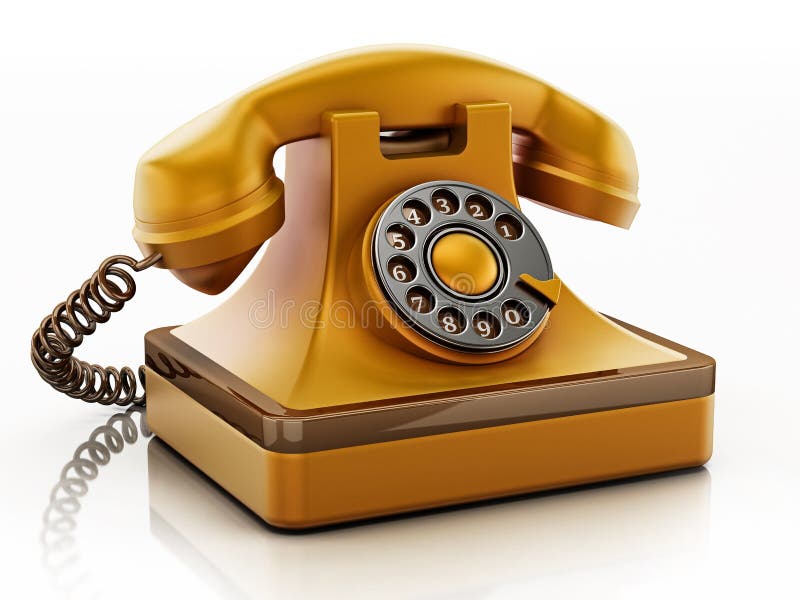 Antique Rotary Phone, Symbol of Nostalgia Stock Vector - Illustration ...