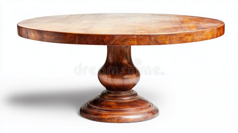 Antique Round Table Wooden. Antique Wooden Round Table Stock Image ...