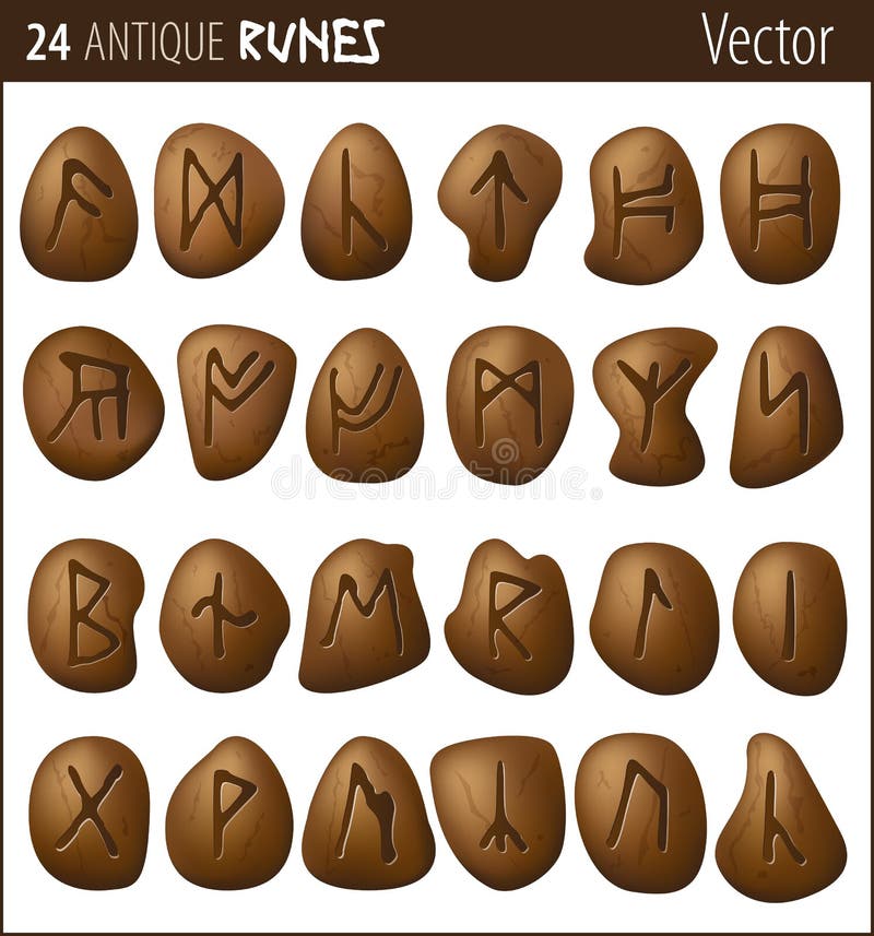 Wooden runes stock vector. Illustration of mount, vector - 15204635