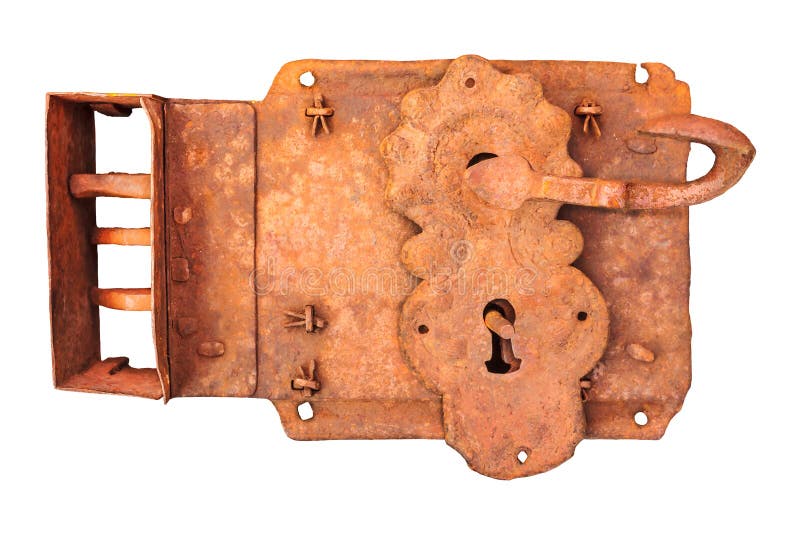 Rusted lock and chain stock image. Image of chain, link - 48771111