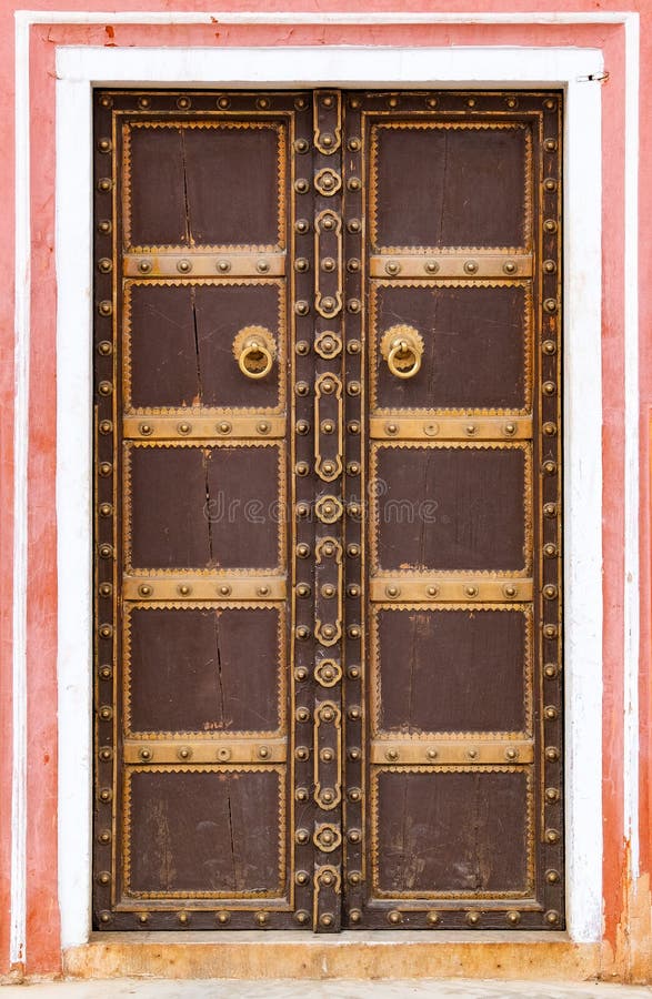 Antique Rustic Ancient Wooden Door. Stock Image - Image of retro ...