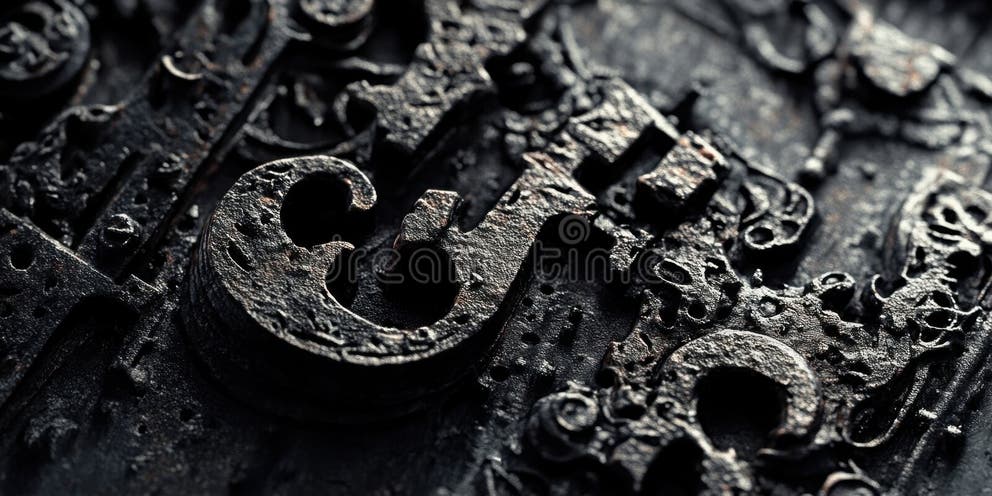 Antique Rusty Keys on Weathered Surface with Intricate Patterns Stock ...