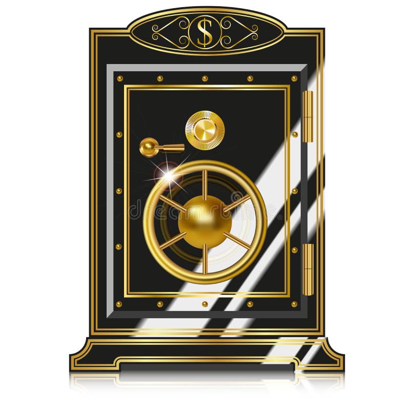 Antique safe stock vector. Illustration of ancient, grunge - 51215854