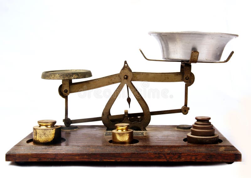 Old scale stock image. Image of vintage, judgment, weights - 717089
