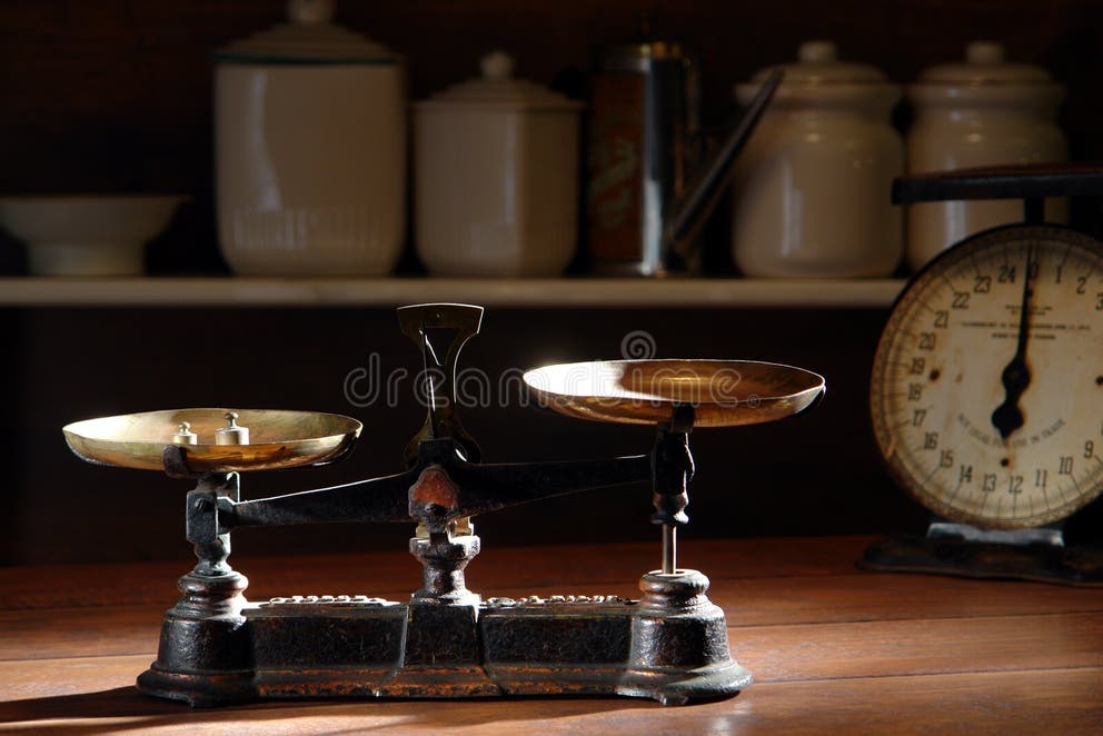 Antique Scale in a Vintage General Store Stock Photo - Image of vintage ...