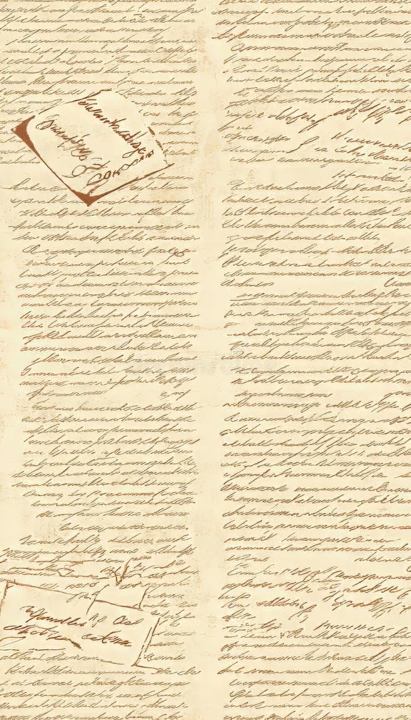 Antique Script Background, Elegant Cursive Writing Texture, Vintage ...