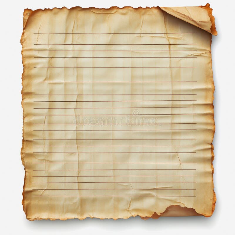 Antique Scroll with Blank Lines on Vintage Paper Ideal for Writing ...