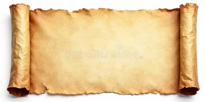 Antique Scroll, Tattered Edges, White Backdrop , Rough, Historical ...