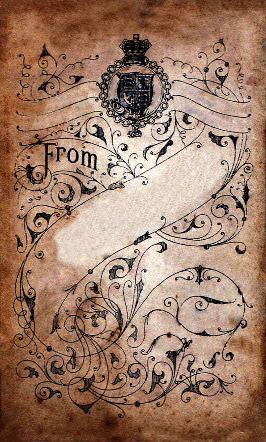 Ornate Scroll Work stock illustration. Illustration of postcard - 204869047