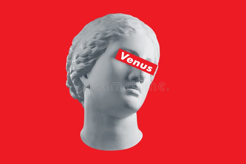 Antique Sculpture of Human Face in Artificial Intelligence Pop Art ...