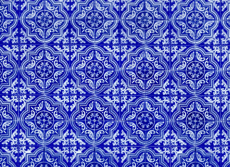 Antique Seamless Portuguese Tiles Stock Image - Image of colour ...