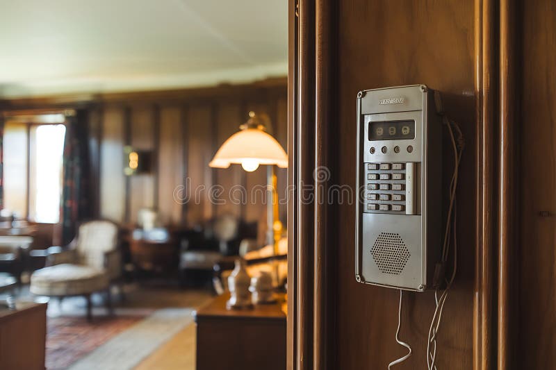 Antique Security System Keypad in Classic Luxurious Mansion Interior ...