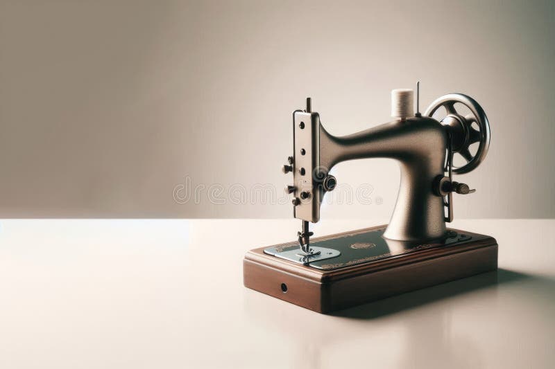 An Antique Sewing Machine. Space for Text. Stock Photo - Image of tool ...