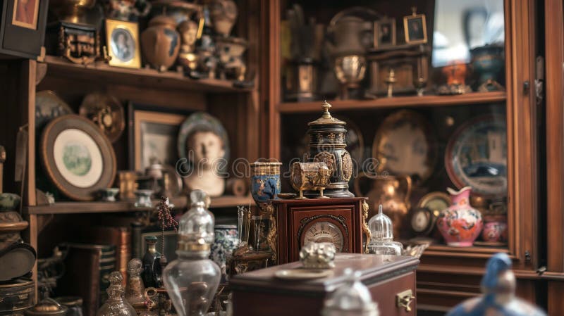 Antique Shop with Unique Finds Stock Image - Image of nostalgic, light ...