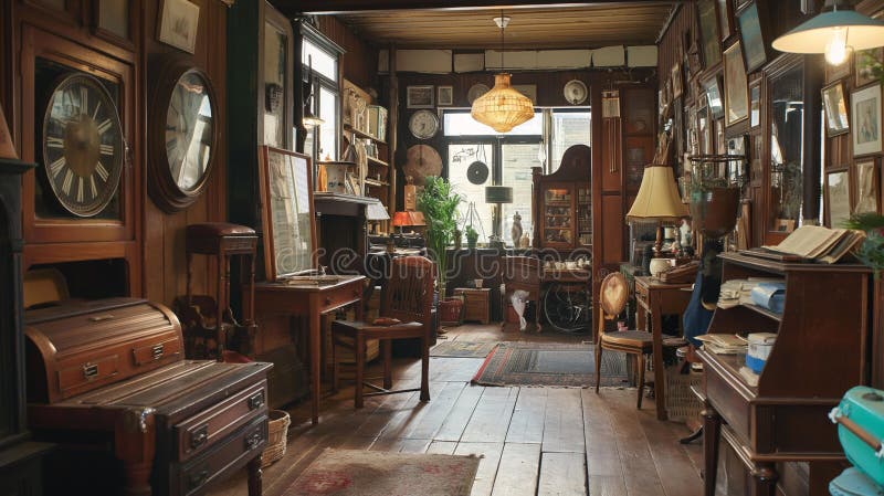 Antique Shop with Unique Finds Stock Image - Image of wood, rustic ...