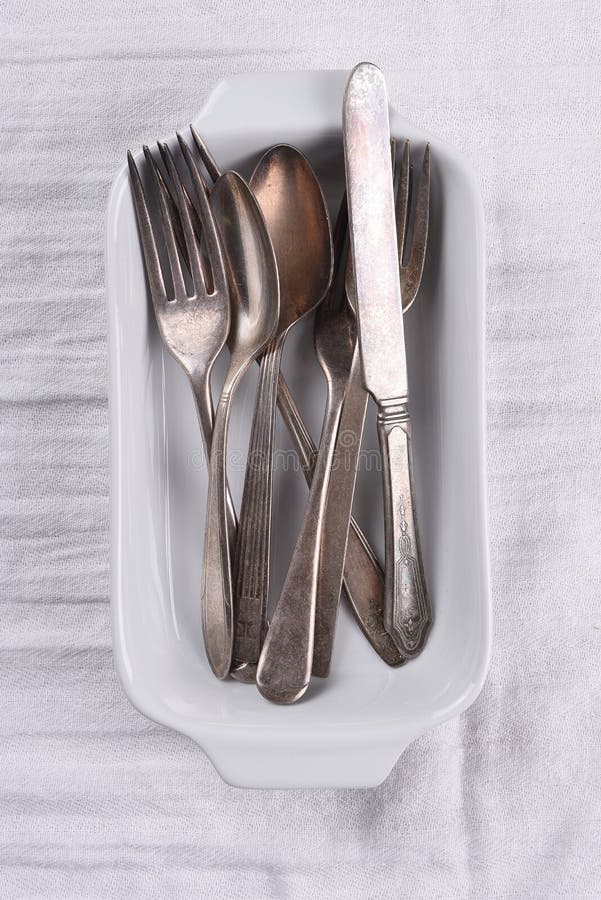 Antique Silverware stock photo. Image of silver, kitchen - 80980408