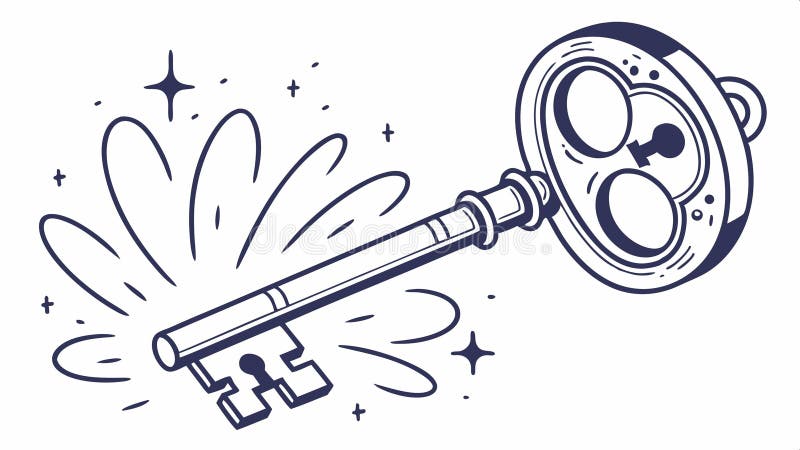 Antique Skeleton Key, Vintage Key and Lock Accessory Vector Design ...