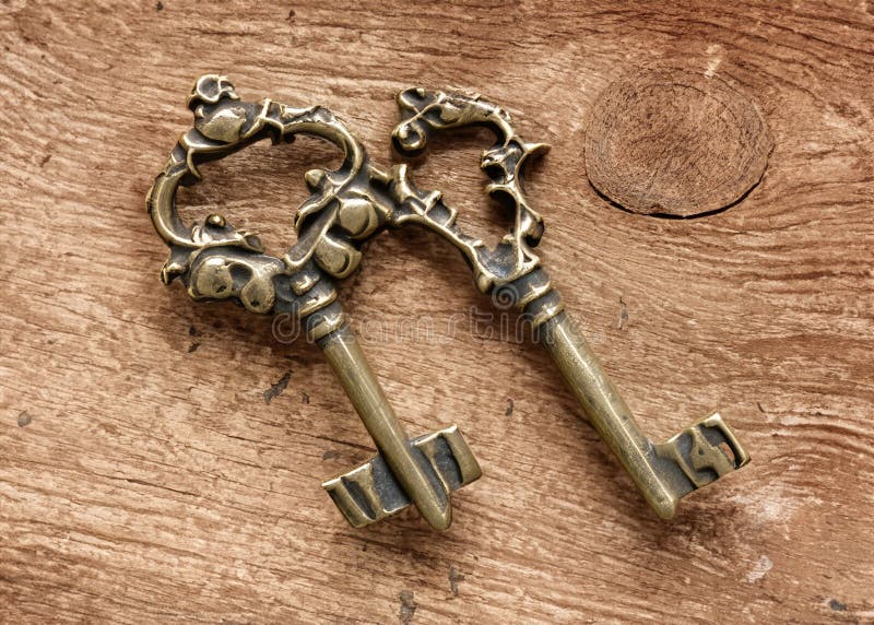 Antique skeleton keys stock illustration. Illustration of chain - 291533795