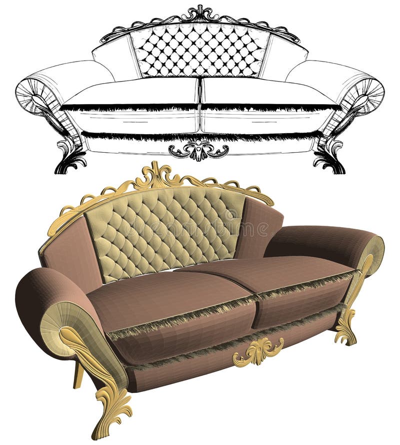 Two Sofa Vector 12 stock vector. Illustration of figure - 17080130