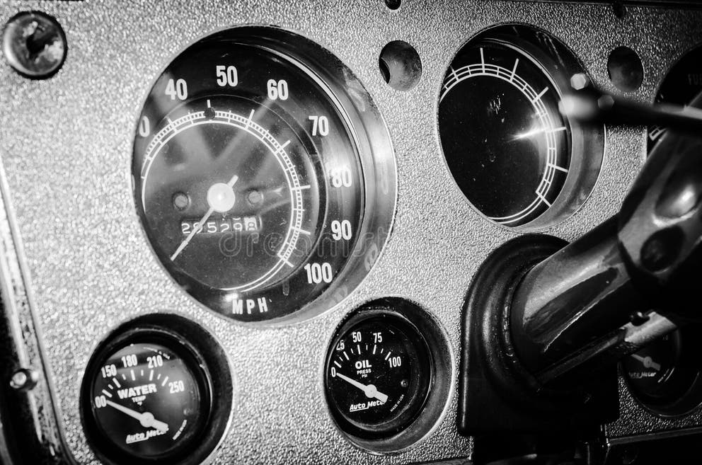 Antique Speedometer editorial photography. Image of blackandwhite ...