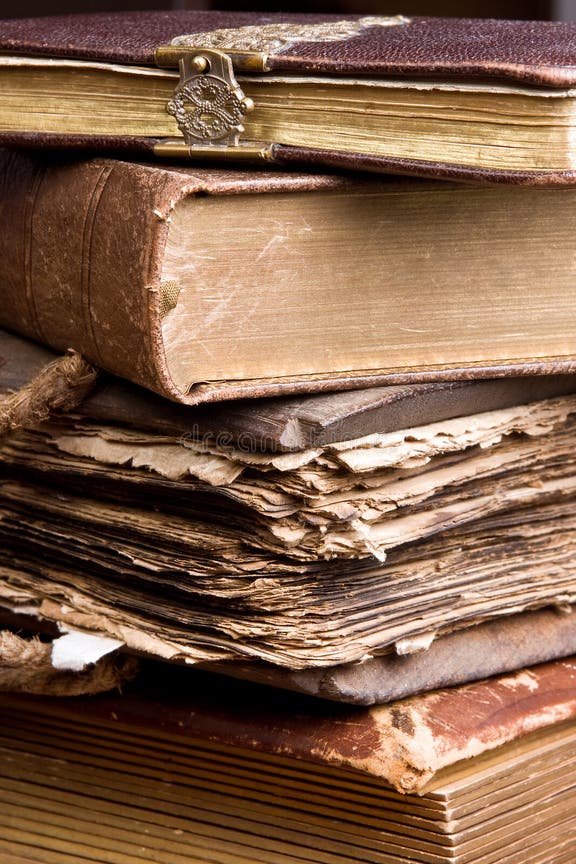 Antique stack of books stock image. Image of manuscript - 3645989