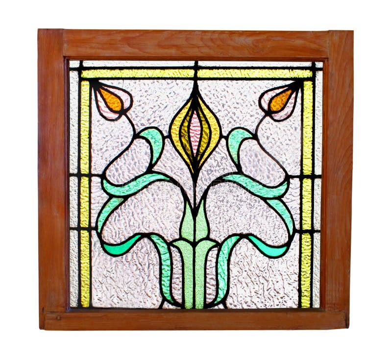 Stained Glass Window Apothecary Window Isolated. Stock Photo - Image of ...
