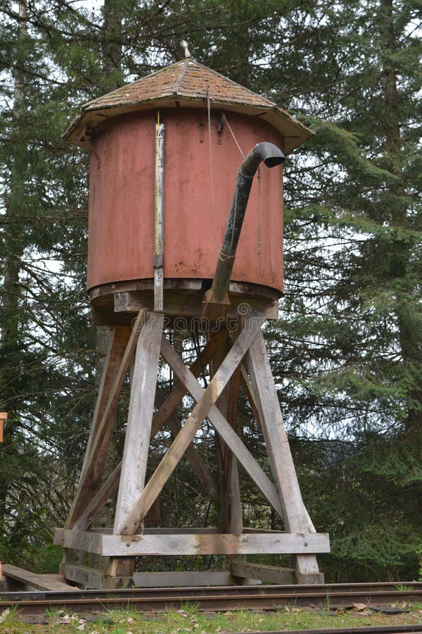 Antique Steam Train Water Tower Stock Photo - Image: 52632365