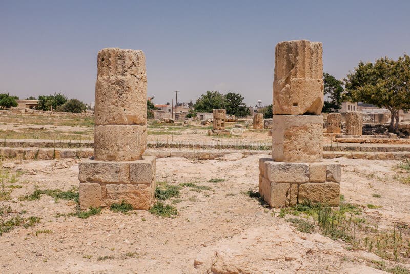 Antique Stone in Cyprus Temple Stock Image - Image of ancient, statue ...
