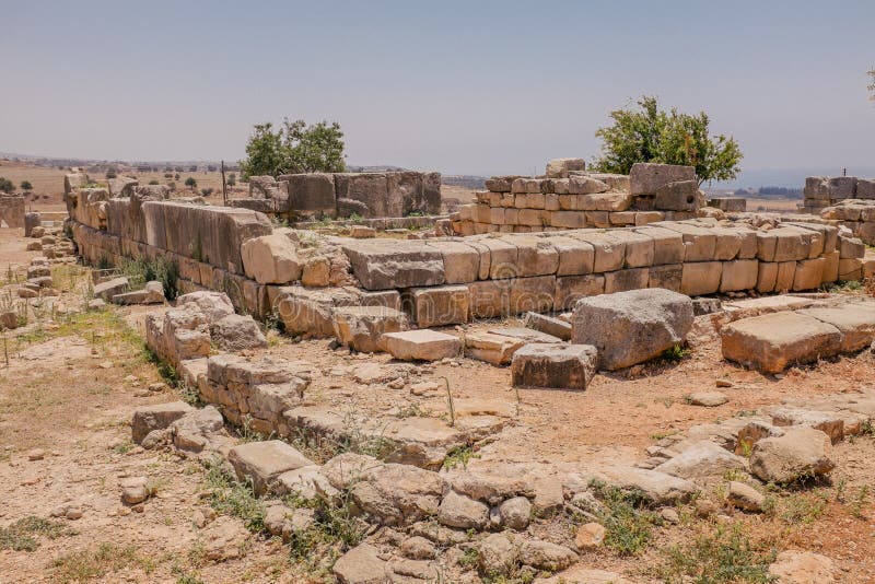 Antique Stone in Cyprus Temple Stock Image - Image of culture, cult ...