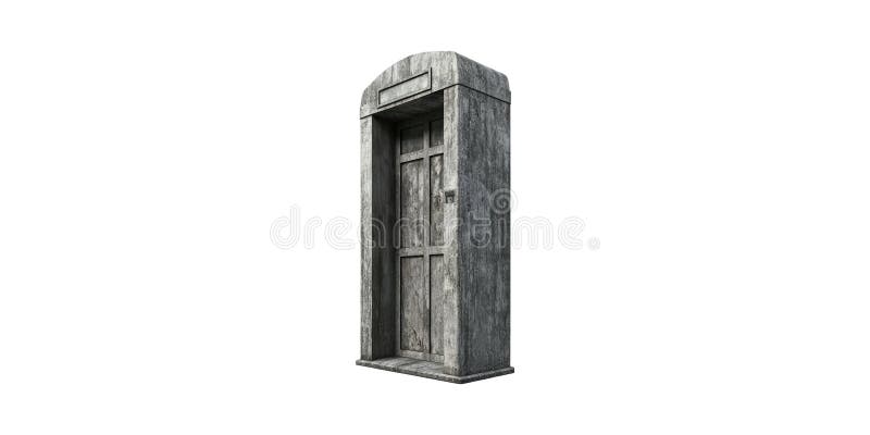 Antique Stone Telephone Booth Structure Isolated on Transparent ...