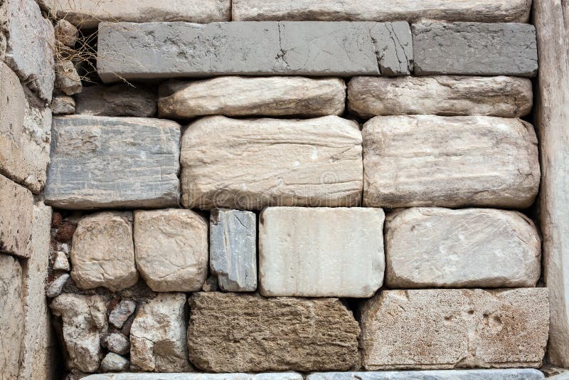 Antique Stone Temple Wall Background Stock Image - Image of stone ...