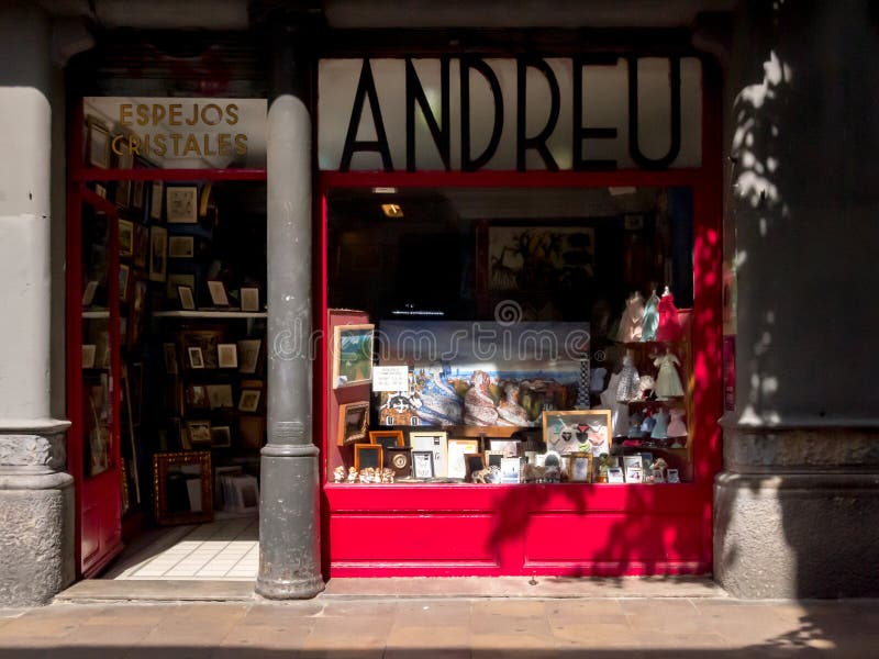 Antique Store Windows with Paintings Editorial Photo - Image of ...