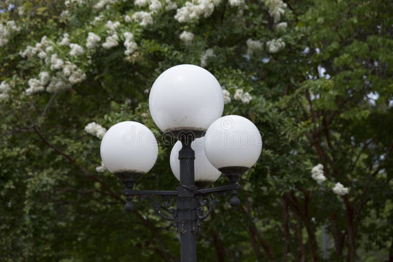 Streetlight With Three Globes Picture. Image: 92882624