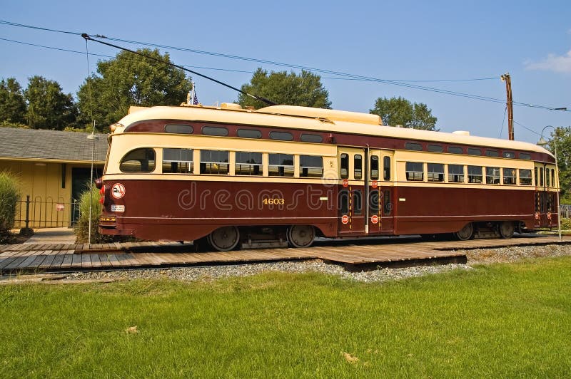 Antique Street Trolley - 6 stock image. Image of maryland - 1216891