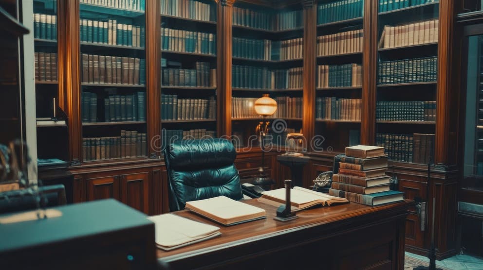 Antique Study Room stock illustration. Illustration of dark - 385177369