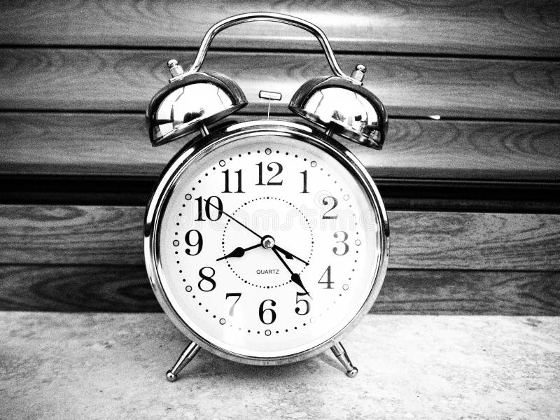 Antique Style Clock, Large, Black and White Stock Photo - Image of ...