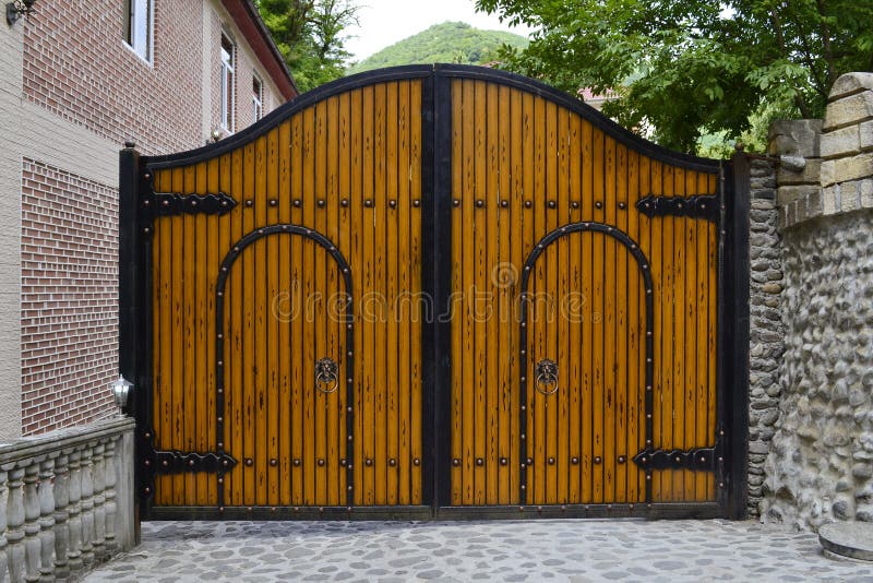 Antique style gates stock image. Image of entrance, rusty - 156706237