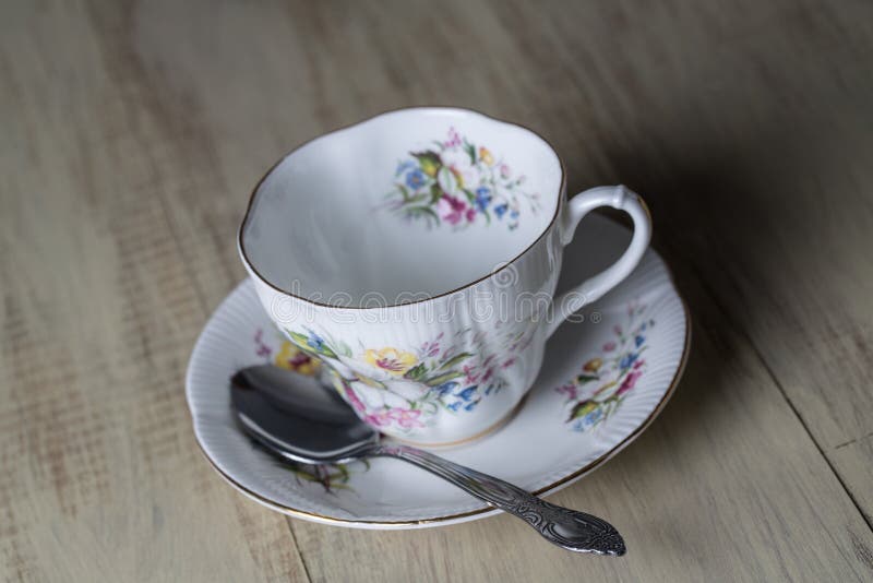 Antique Teacup and Saucer stock image. Image of elegance - 3242293