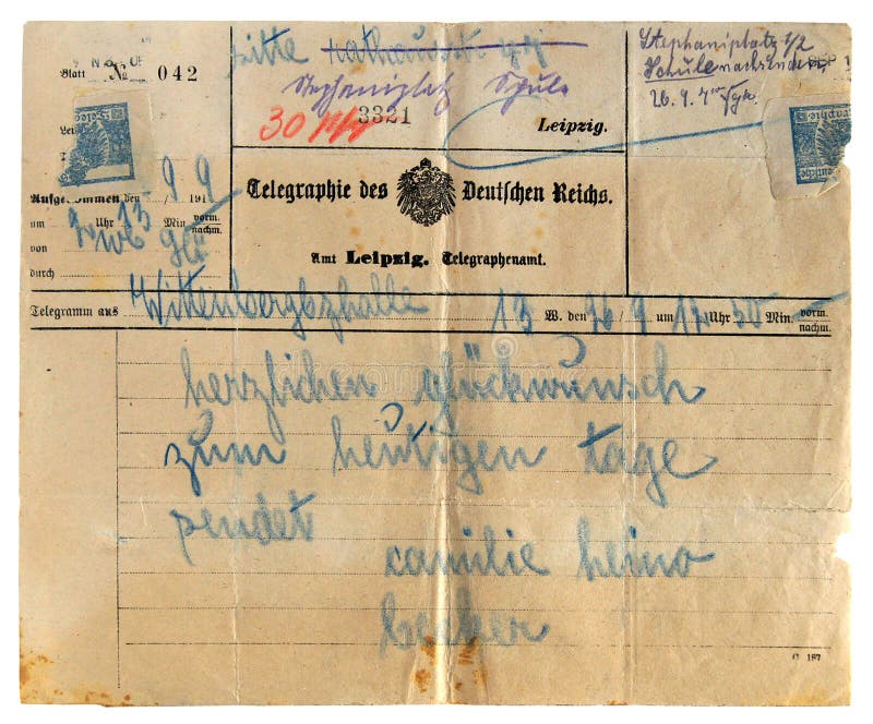 An antique telegram editorial stock image. Image of canvas - 64256519