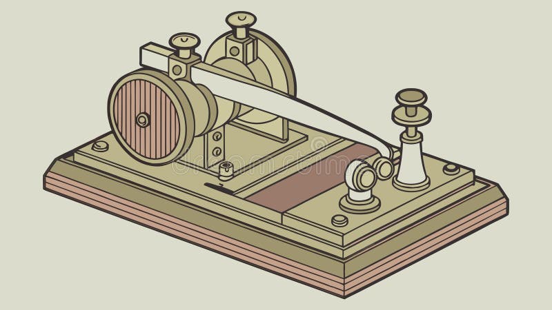 Antique Telegraph Machine Communication Device, Vector Design ...
