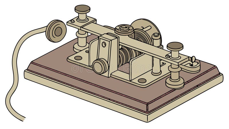 Antique Telegraph Machine, Historic Communication Device, Morse Code ...