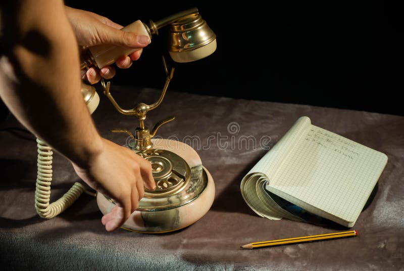 Old telephone stock photo. Image of device, blue, banner - 235036094
