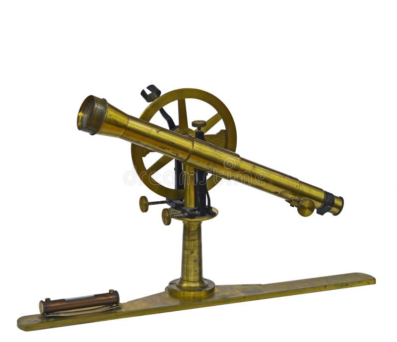 Antique Telescopic Measuring Instrument Stock Photo - Image of single ...