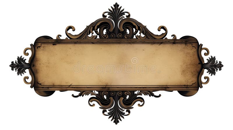Antique Text Box with Copy Space in Medieval Style Stock Illustration ...
