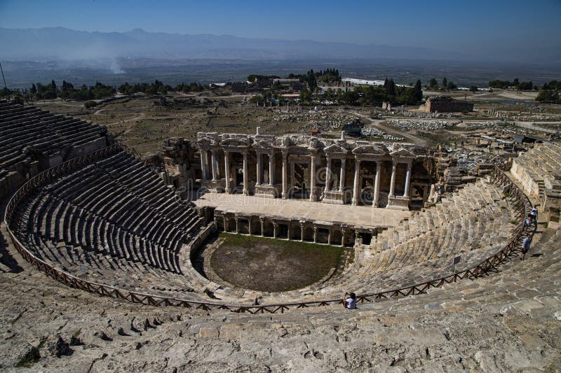 Antique Theatre on Open Air in Turkey Stock Photo - Image of antique ...