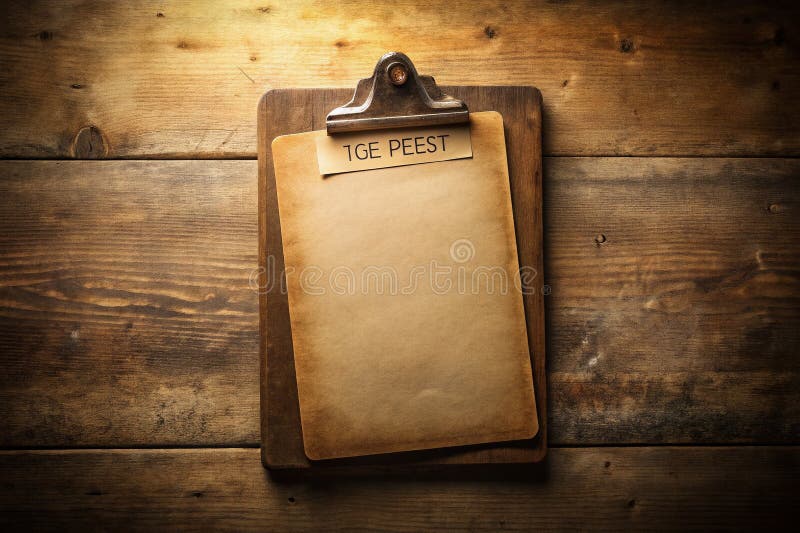 Antique Top Secret Document Mockup on Clipboard a Vintage Design ...