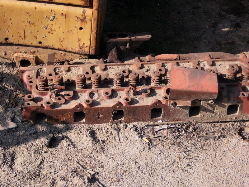 Antique Tractor Engine Parts Stock Image - Image of energy, background ...